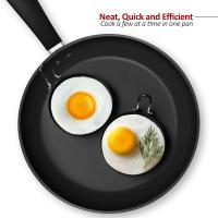 China Black Stainless Steel Egg Cooking Rings 4 Inch Round Pancake Mold for Home Kitchen for sale