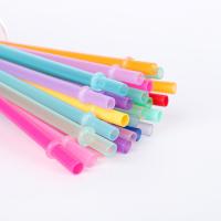 China Rainbow Tritan Plastic Reusable Straws 10.5 Inch BPA Free Set of 10 for sale
