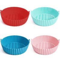 China Heat Resistant Silicone Air Fryer Liner Reusable Round 7.5 Inch 464°F for sale