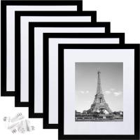 China Black Plastic 11x14 Picture Frame Set for Wall Gallery Home Decor Modern Display for sale