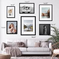 China Black Plastic 11x14 Picture Frame Set for Wall Gallery Home Decor Modern Display for sale