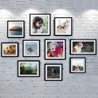 China Black Plastic 11x14 Picture Frame Set for Wall Gallery Home Decor Modern Display for sale