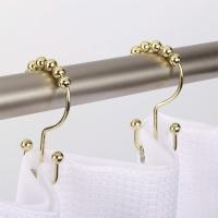 China 304 Stainless Steel Shower Curtain Rings 12 Pack Rustproof Heavy Duty Bathroom Hooks for sale