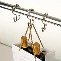 China 304 Stainless Steel Shower Curtain Rings 12 Pack Rustproof Heavy Duty Bathroom Hooks for sale