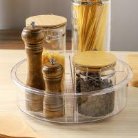 China Plastic Rotating Storage Container Clear Turntable For Cabinet for sale