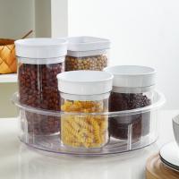 China Plastic Rotating Storage Container Clear Turntable For Cabinet for sale
