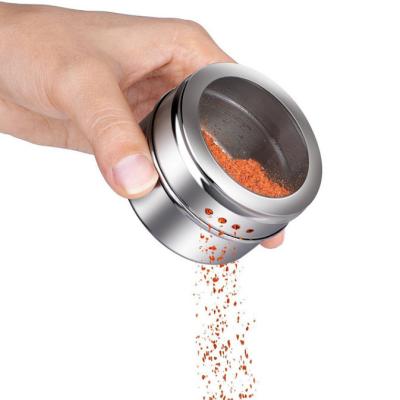 China Kitchen Stainless Steel Spice Jars With Rack Storage Magnet for sale
