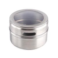 China Kitchen Stainless Steel Spice Jars With Rack Storage Magnet for sale