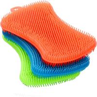 China Multicolor Food Grade Silicone Dish Sponges For Kitchen for sale