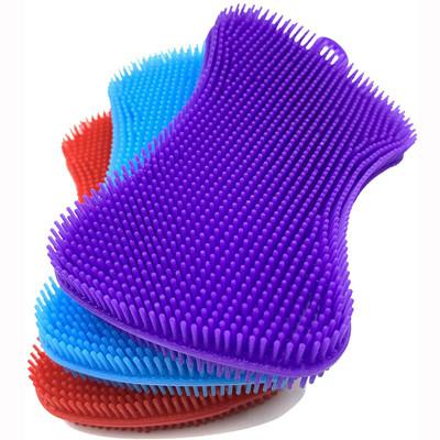 China Multicolor Food Grade Silicone Dish Sponges For Kitchen for sale