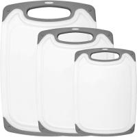 China Dishwasher Safe Plastic Kitchen Cutting Board With Easy-Grip Handles for sale