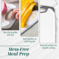 China Dishwasher Safe Plastic Kitchen Cutting Board With Easy-Grip Handles for sale