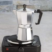 China Stainless Steel Stovetop Espresso Coffee Maker 6-Cup Barista Tool Silver for sale
