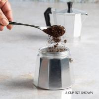 China Stainless Steel Stovetop Espresso Coffee Maker 6-Cup Barista Tool Silver for sale