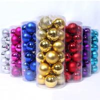 China 24Pcs Plastic Multicolor Christmas Balls Ornaments 3CM 4CM 6CM for Xmas Tree Decoration for sale