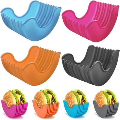 China Silicone Retractable Adjustable Burger Box Multicolor for sale