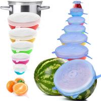 China Multicolor Round Silicone Stretch Lids Reusable For Food Storage for sale