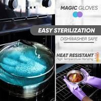 China Reusable Silicone Dishwashing Gloves 13.6 Inch Heat Resistant Cleaning Gloves for sale