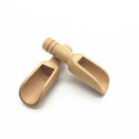 China Beech Wood Mini Wooden Spoon 2.9 Inch for Bath Salts Coffee Measuring Scoop for sale
