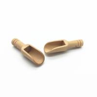 China Beech Wood Mini Wooden Spoon 2.9 Inch for Bath Salts Coffee Measuring Scoop for sale