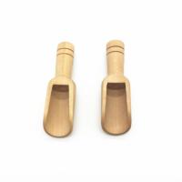 China Beech Wood Mini Wooden Spoon 2.9 Inch for Bath Salts Coffee Measuring Scoop for sale