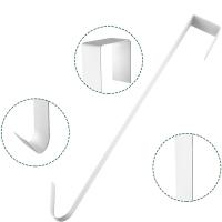 China Metal Single Hook Black White Wreath Hanger For Front Door for sale