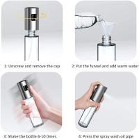 China Transparent 100ml Glass Olive Oil Spray Bottle Multifunction for sale