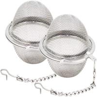 China 304 Stainless Steel Tea Ball Strainer 2 Inch Fine Mesh Tea Infuser for Loose Leaf Tea for sale