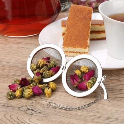 China 304 Stainless Steel Tea Ball Strainer 2 Inch Fine Mesh Tea Infuser for Loose Leaf Tea for sale