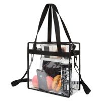 China Plastic Transparent Tote Bag with Zipper Closure 12x12x6 Inches Stadium Approved for sale