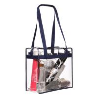 China Plastic Transparent Tote Bag with Zipper Closure 12x12x6 Inches Stadium Approved for sale