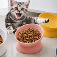 China Multicolor Ceramic Raised Cat Bowls Elevated Porcelain For Pet for sale