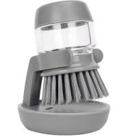 China Dishwasher Cleaning Brush with Soap Dispenser and Drip Tray 10x9cm Kitchen Scrub for sale