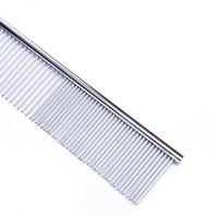 China Stainless Steel Pet Grooming Comb Poodle Finishing Butter Comb for Cats Dogs 2 Size Options for sale