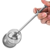 China Stainless Steel Tea Ball Infusers Long Handle For Leaf Tea Spices for sale