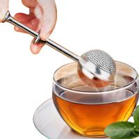 China Stainless Steel Tea Ball Infusers Long Handle For Leaf Tea Spices for sale