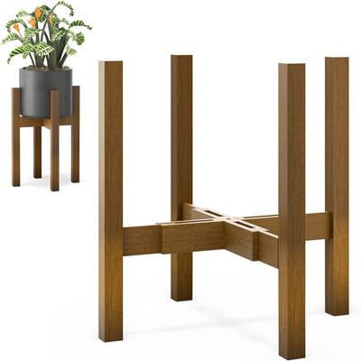 China 100% Bamboo Adjustable Plant Stand for Indoor Plants 15.2 Inch Height for sale