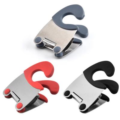 China Stainless Steel Pot Clip Holder 8x5.1cm Kitchen Utensil Rest for Restaurant Cooking for sale