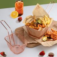 China Mini Stainless Steel French Fries Fry Basket 10.5cm Long Handle for Kitchen Restaurant for sale