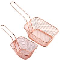China Mini Stainless Steel French Fries Fry Basket 10.5cm Long Handle for Kitchen Restaurant for sale