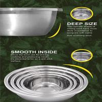 China Stainless Steel Deep Mixing Bowl 3 Piece Set for Baking Marinating and Serving for sale