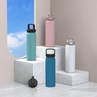China Multicolor Insulated Double Wall Stainless Steel Water Bottle 750ml with Straw for sale