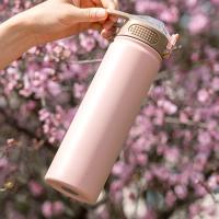 China Multicolor Insulated Double Wall Stainless Steel Water Bottle 750ml with Straw for sale