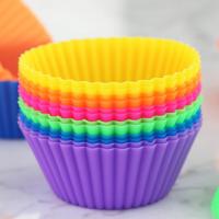 China Non Stick Cake Molds Silicone Cupcake Liners Reusable for sale