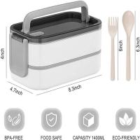 China Multicolor Stainless Steel Large Capacity Adult Bento Box 2 Stackable Containers Leakproof Lunch for sale