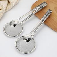 China Stainless Steel Oil Frying Filter Clip 28cm Food Strainer Tongs for Deep Fried Food for sale