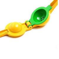 China Yellow Metal Hand Juicer Lemon Squeezer 2-in-1 Heavy Duty Manual Citrus Press for sale