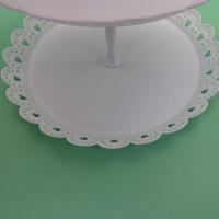 China Plastic White 2 3 Tier Cupcake Stand Fruit Plate 40cm for Wedding Party for sale