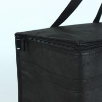 China Black Reusable Insulated Grocery Shopping Bags 16x12.5x9 Inch 60lb Capacity Food Transport Storage for sale