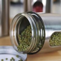 China 4 Piece Stainless Steel Canister Set with Glass Windows 20.3 to 61 oz for sale